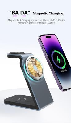 China Multi-functional Wireless Charging Station for Mobile Phone iwatch and AirPods 5w for sale