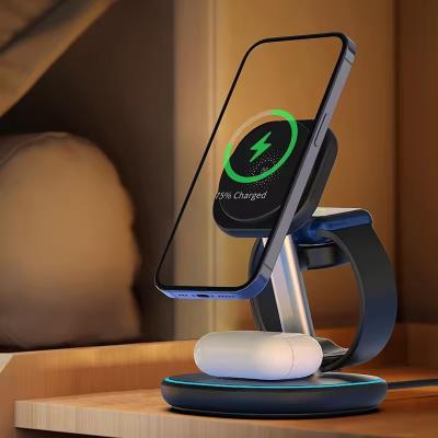 China Fast Charging Multi Function Holder Magnetic 15 Watt Fast Charger for sale