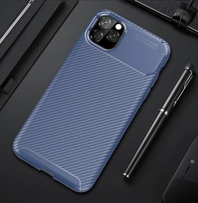 China Function Protect Mobile Phone TPU Case Carbon Fiber Brushed for iPhone 11 Pro Max for sale