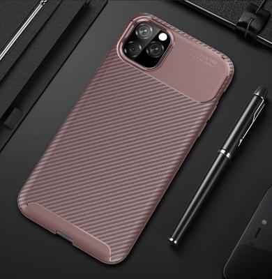 China Function Protect Mobile Phone TPU Case Carbon Fiber Brushed for iPhone 11 Pro Max for sale