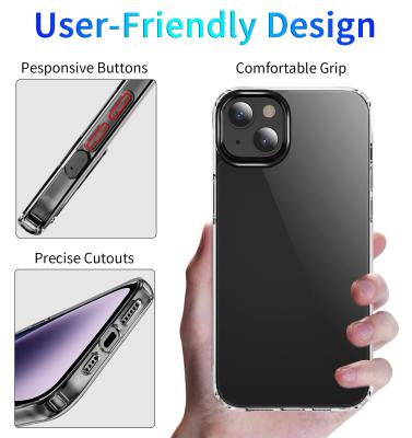 China Capa transparente de alta qualidade 15 Pro MAX Para iphone 15 Plus TPU PC Case de telefone acrílico claro e duro à venda