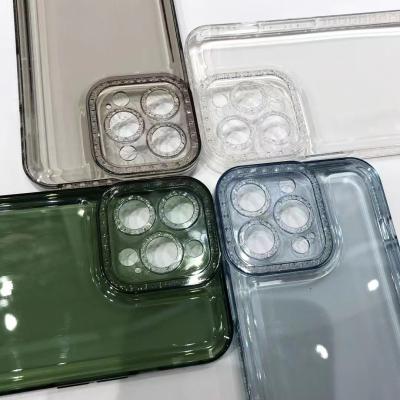 China 14 Mini Clear Cell Phone Cases for iPhone 14 Pro Max TPU Support Wireless Charge for sale