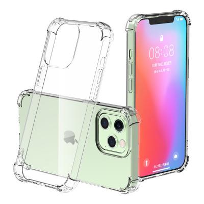 Transparante TPU heldere mobiele telefoonhoesje voor iPhone 14 15 16 Pro Max Waterdicht en mode element Solid kleur