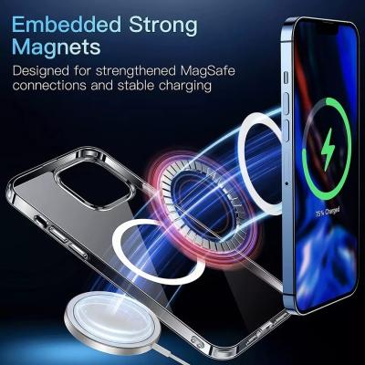 China Universal Transparent Mobile Phone Cases Shockproof Magnetic Clear Phones Cover For Iphone Xr 11 12 13 14 Phone Case for sale