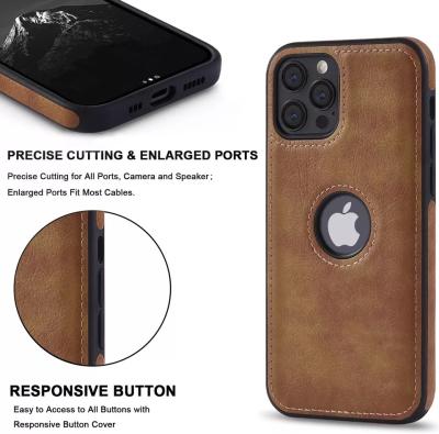 Cina Copertina per telefono cellulare resistente agli graffi e morbida per iPhone 14 Pro Max Classic Casse in cuoio PU di lusso in vendita