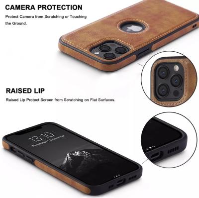 Cina Copertina per telefono cellulare resistente agli graffi e morbida per iPhone 14 Pro Max Classic Casse in cuoio PU di lusso in vendita