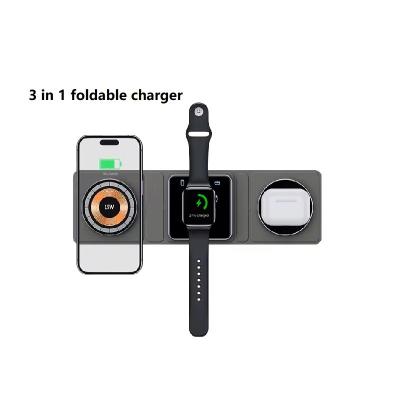 China Snel opladen 15W opvouwbaar draadloos oplader Compact en handig voor reizen Te koop