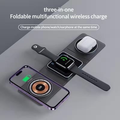 China Snel opladen 15W opvouwbaar draadloos oplader Compact en handig voor reizen Te koop