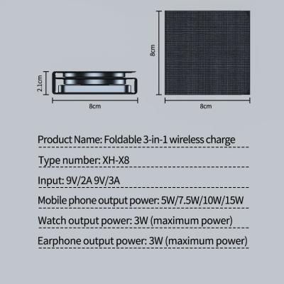 China Snel opladen 15W opvouwbaar draadloos oplader Compact en handig voor reizen Te koop
