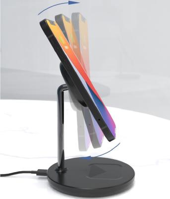 Cina 2 in 1 caricabatterie magnetiche senza fili per cellulari con porta di tipo C e ricarica rapida in vendita