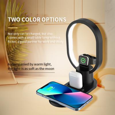 China Qi Standard 15W Wireless Charger Headphone Stand 4 In 1 Wireless Charging with ABS Material for sale
