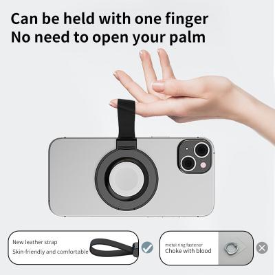 China Carregador sem fio com mini-anel de dedos magnéticos dobrável 2 em 1 com material de liga de alumínio ABS PC à venda