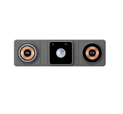 China Opvouwbare magnetische draadloze oplader 3 in 1 voor telefoonoplaadstation Te koop