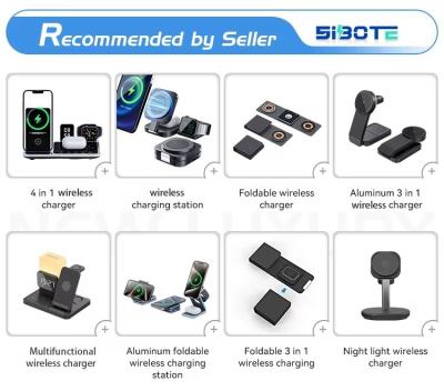 China Smartphone 3-in-1 opvouwbaar magnetisch draadloos oplader 15W Maximaal uitgangsvermogen met bescherming Te koop