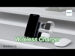 15W 3 em 1 carregador sem fio carregador sem fio magnético para telefone móvel