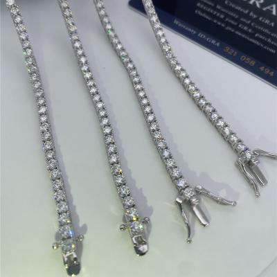 Cina Catena hip-hop 925 Sterling Silver Moissanite Tennis Necklace di tennis di Moissanite in vendita
