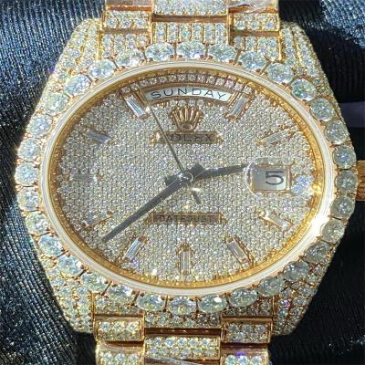 China 20 Carat White Bussdown  Bust Down Watch  Millionaire Conflict Free for sale