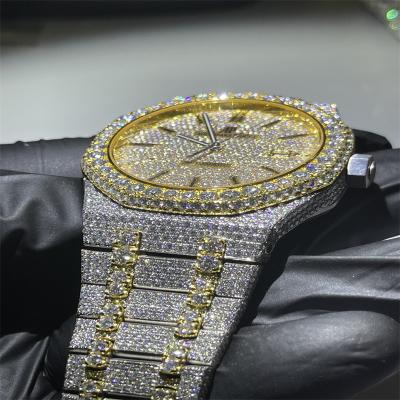 Cina Il busto automatico di Moissanite giù l'orologio ha fissato l'orologio di oro bianco analogico 14k in vendita