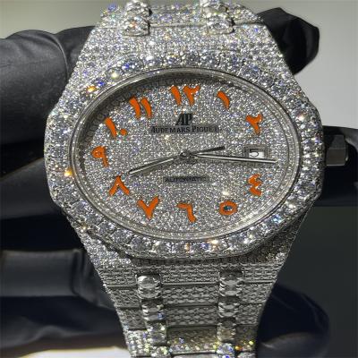 China Colourless Moissanite Bust Down Watch Bling Moissanite Custom Ap Watch for sale