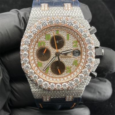 China Datejust Moissanite Mens AP Watch  Iced Out Pass In Diamond Tester for sale