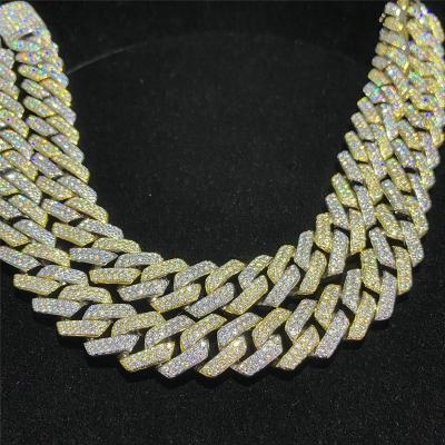 Cina GRA 10mm ghiacciato verso l'esterno l'abitudine hip-hop 12mm Cuban Link dei gioielli di Cuban Link per gli uomini in vendita
