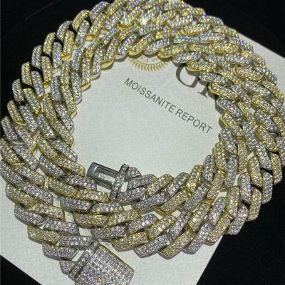 Cina GRA 10mm ghiacciato verso l'esterno l'abitudine hip-hop 12mm Cuban Link dei gioielli di Cuban Link per gli uomini in vendita
