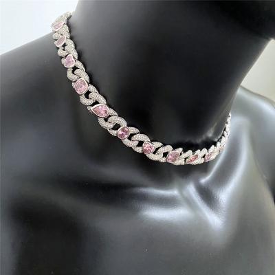 Cina Diamante a catena d'argento di Hip Hop dei gioielli di 925 su ordinazione Moissanite Cuban Link in vendita