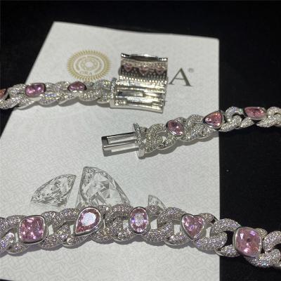 Cina Diamante a catena d'argento di Hip Hop dei gioielli di 925 su ordinazione Moissanite Cuban Link in vendita