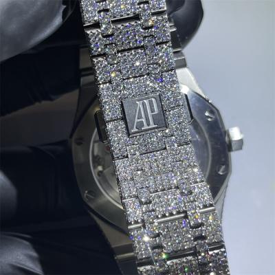 Cina Meccanico automatico di lusso dell'incastonatura di VVS Diamond Moissanite Iced Out Watch per gli uomini in vendita