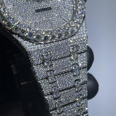 Cina L'incastonatura Moissanite Buss giù il quadrante di lusso Hip Hop dell'orologio ha ghiacciato verso l'esterno il diamante in vendita