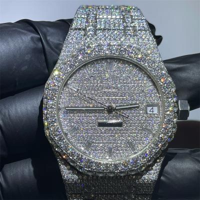 Cina L'incastonatura Moissanite Buss giù il quadrante di lusso Hip Hop dell'orologio ha ghiacciato verso l'esterno il diamante in vendita