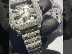 Luxusuhr Moissanite Diamante VVS Moissanite eningefroren Moissanite abgerissen