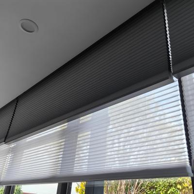 China Black Custom Cellular Honeycomb Blinds Wide Range of Color Choices and Fabric Options for sale