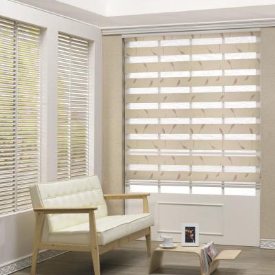 China Tag und Nacht 100% Polyester Zebra Blind leicht zu reparieren Fensterdecken Roller Blinds zu verkaufen