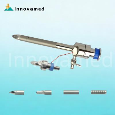 China Stainless Steel Reusable Laparoscopic Trocar With Precision Magnetic Sealing Valve for sale