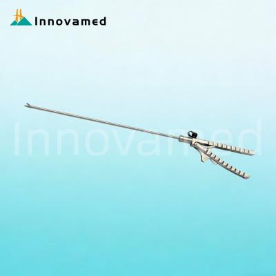 China V Shape Heavy Type Stainless Steel Laparoscopic Needle Holder 330mm 420mm Length for sale