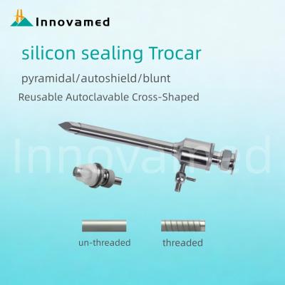 China Reusable Autoclavable Laparoscopic Instruments silicon sealing Cross-Shaped Type Trocar for sale