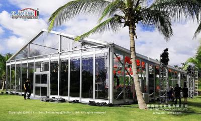 China clear span aluminum alloy structure tent with  glass walls for events for sale