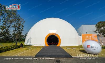 China white or clear geodesic dome tent with steel frame and pvc cover for sale