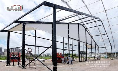 China 35m width black arcum tent with alumnium frame and PVC fabric for sale