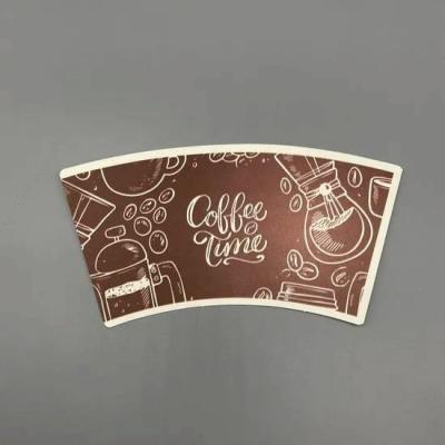 China Customizable Paper Cup Fans for  Disposable paper cups with Flexographic Printing for sale