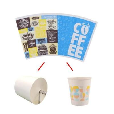 China 150-350GSM Customized Printing Die-Cutting Single Double PLA Coated Paper Cup Fans for sale