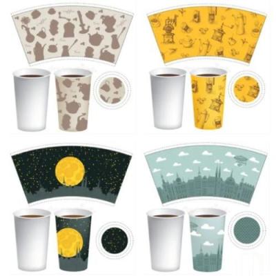 China 12oz 14oz 16oz Biodegradable Customized Printing Single Wall PE Coated Paper Cup Blanks for sale