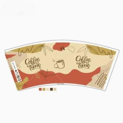 China Fabricação de leques de copos de papel descartáveis com revestimento de PE PLA, impressão de logotipo personalizado para alimentos à venda