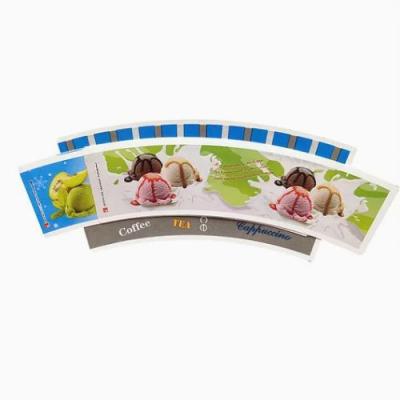 China Biodegradable 100% Virgin Wood Pulp Factory Logo Disposable Printing PE PLA Coated Coffee Paper Cup Fan Cup Raw Material for sale