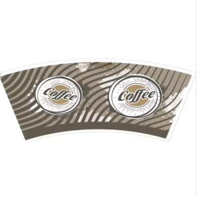 China Customized Printed logo Disposable Coffee Paper Cup Fan Biodegradable Double-layer Hot Drink Paper Coffee Cup for sale