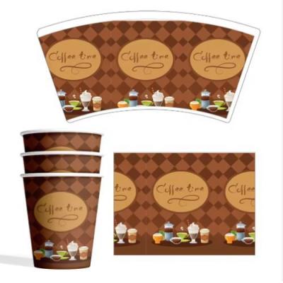 China Multi Weight Paper Cup Fan with PE Coating Suitable for Coffee Tea Cup for sale