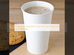 Food Grade Disposable Single Wall  Cups for Hot and Cold Beverages