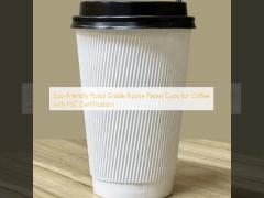 Eco-Friendly Food Grade Ripple Paper Cups for Coffee with FSC Certification