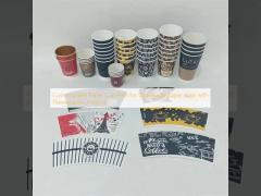 Customizable Paper Cup Fans for  Disposable paper cups with Flexographic Printing